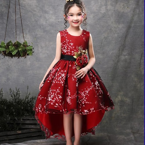 Baby Girls Flower Princess Ball Gown Party Tutu Trailing Dress For ...