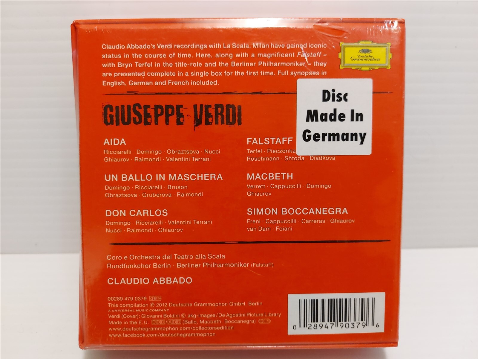 Verdi: Six Great Operas (CD, Aug-2012, Deutsche Grammophon) for sale ...