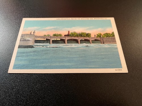 Springfield Illinois, Lake Springfield, Behind the Spaulding Dam, Linen ...