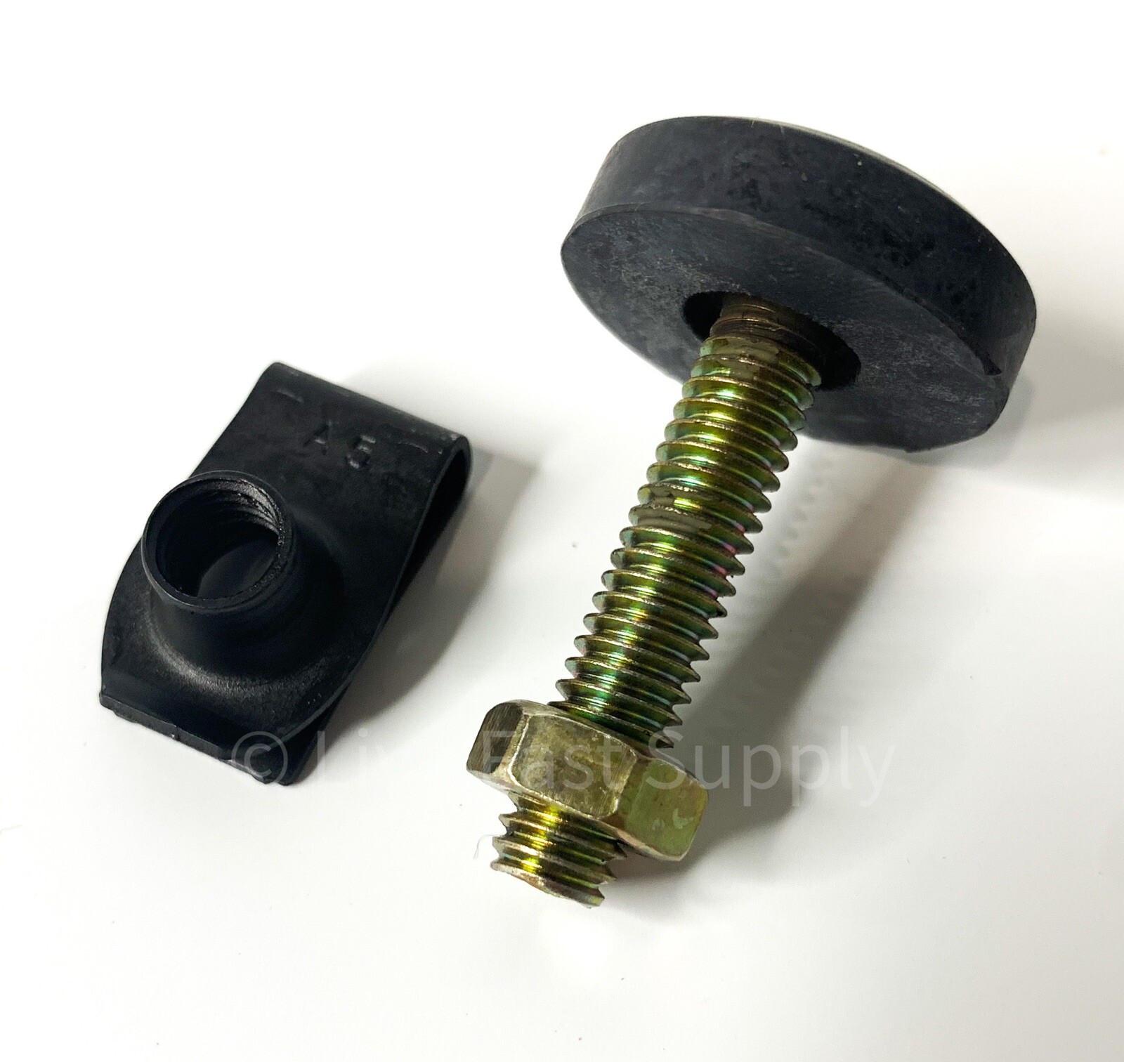 Pair Adjustable Hood To Radiator Support Bumpers w/ Nuts 1965-1970 Ford ...