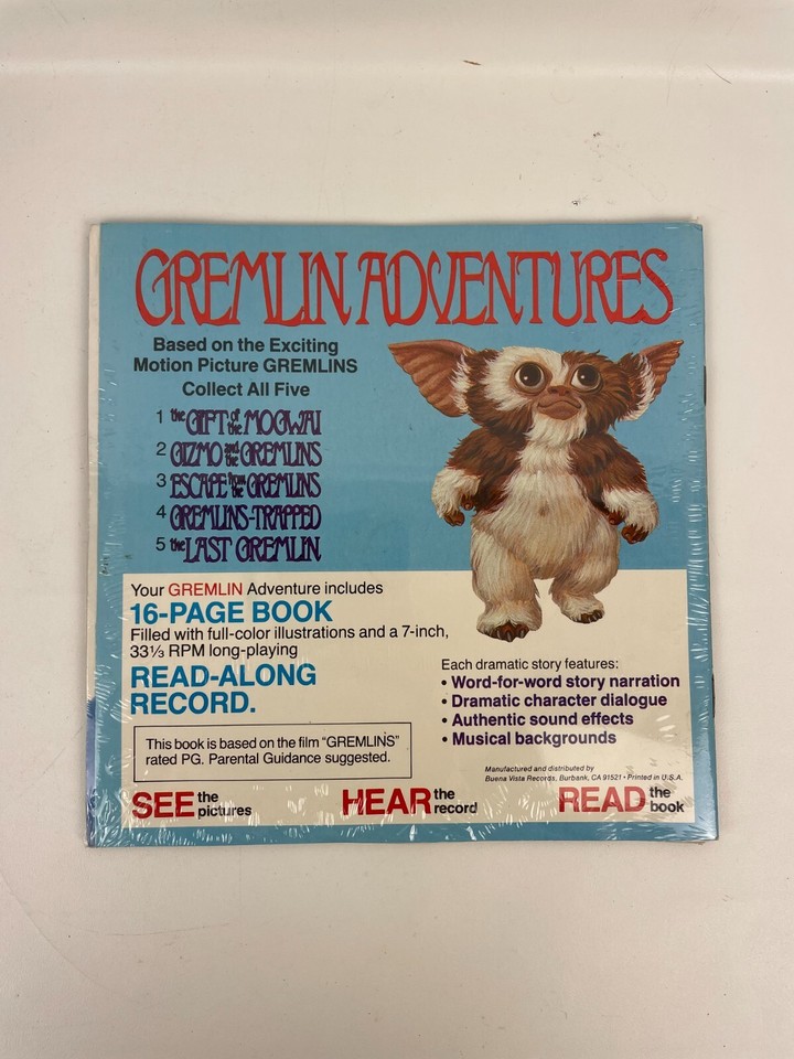 Gremlins Read-along 33 1/3 Record & Book Escape from the Gremlins Story ...