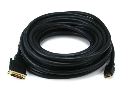 Monoprice 2700 50Ft. 24AWG HDMI to M1-D (P+D) Male Black Infocus ...
