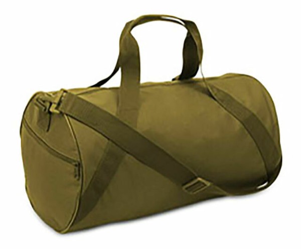 Canvas Gym Duffle Bag Duffel Barrel Travel Carry on Luggage Green Blank ...