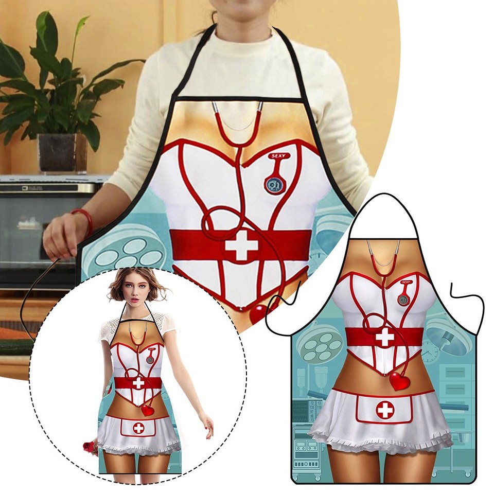 SEXY NAUGHTY NURSE NOVELTY APRON FOR FANCY DRESS, BBQ/COOK FOR DOCTORS & NURSES | eBay UK