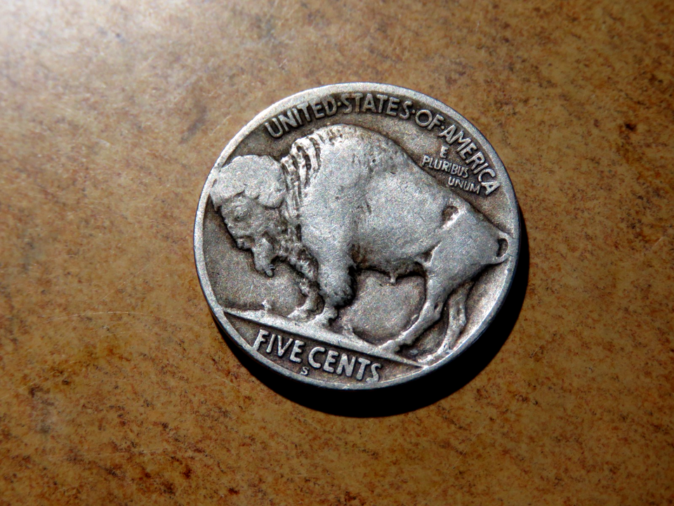 Very Nice Better Date 1919-S Fine Full Date 1/3 Horn Buffalo Nickel L1 ...