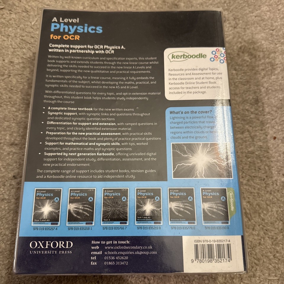 A Level Physics for OCR A Year 1 and AS Student Book, Gurinder Chadha | eBay