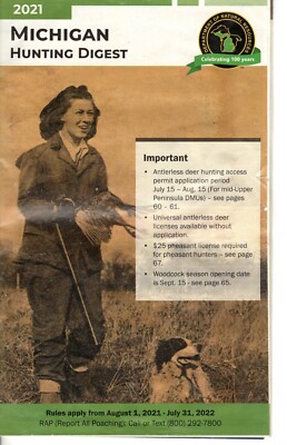 2021 MICHIGAN DNR HUNTING GUIDE DIGEST RULES HUNTER LICENSE - MI-DEER ...