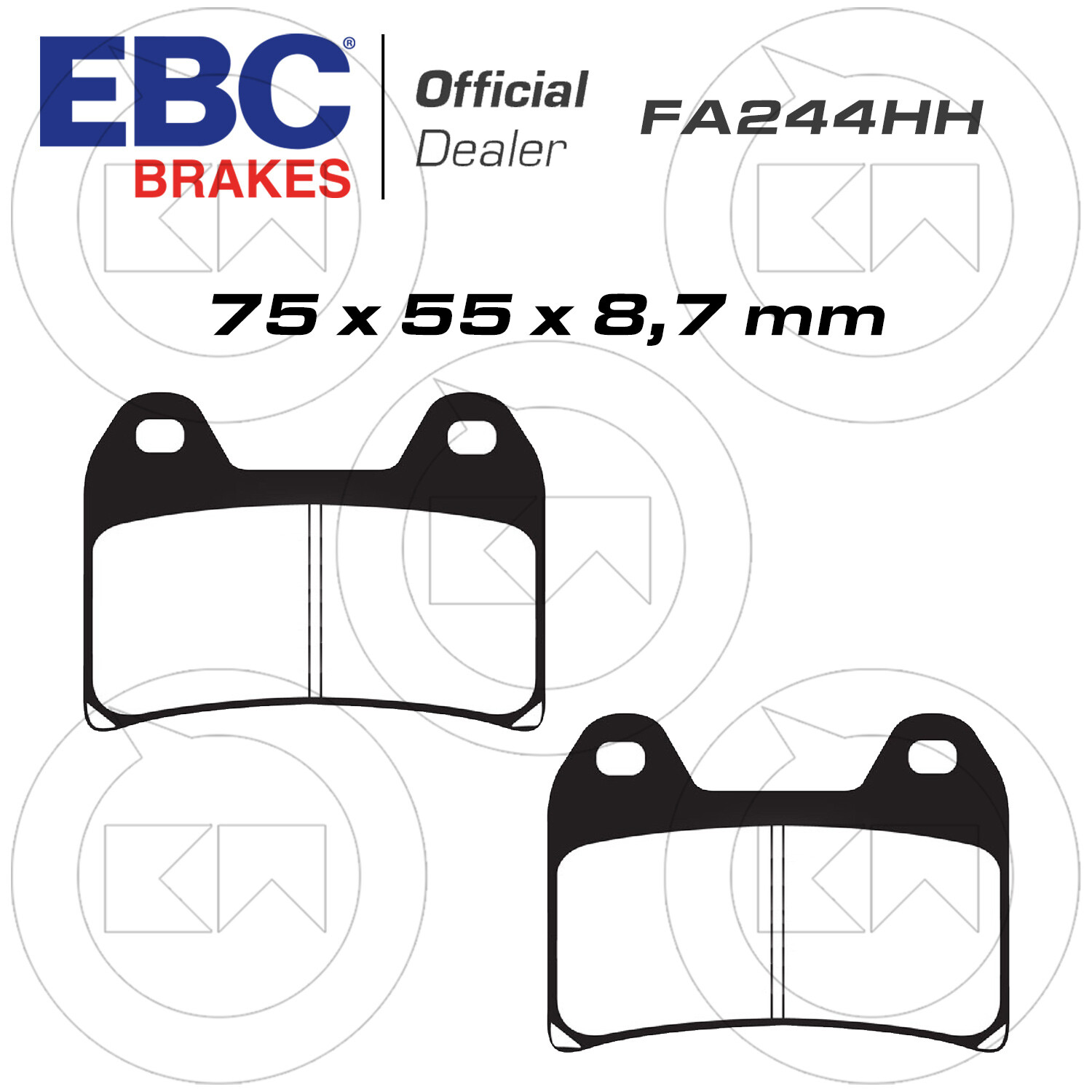 PASTIGLIE FRENO ANTERIORE SINTER EBC FA244HH MV AGUSTA BRUTALE RR ABS ...