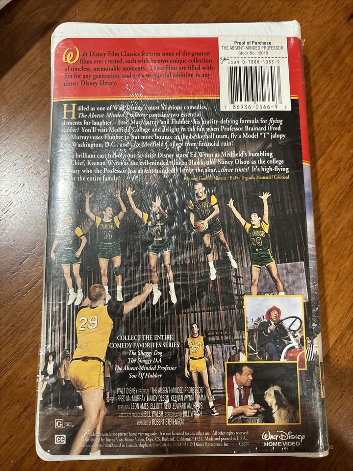 The Absent-Minded Professor (VHS, 1997, Clam Shell Colorized Comedy ...