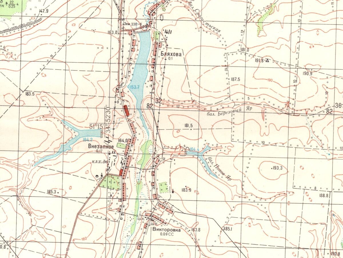 Russian Soviet Military Topographic Map - SNAGOST (Ukraine), 1:50K, ed ...