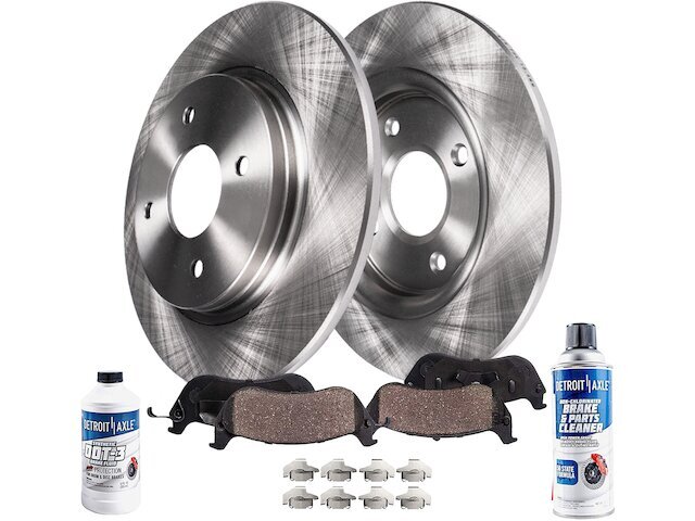 For 2014-2019 Ford Fiesta Brake Pad and Rotor Kit Rear Detroit Axle ...