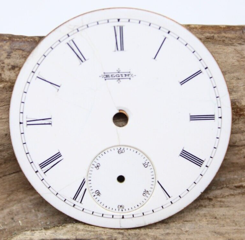 ELGIN POCKET WATCH DIAL ROMAN NUMERAL INDICES 33.8mm WIDE (RU21) | eBay