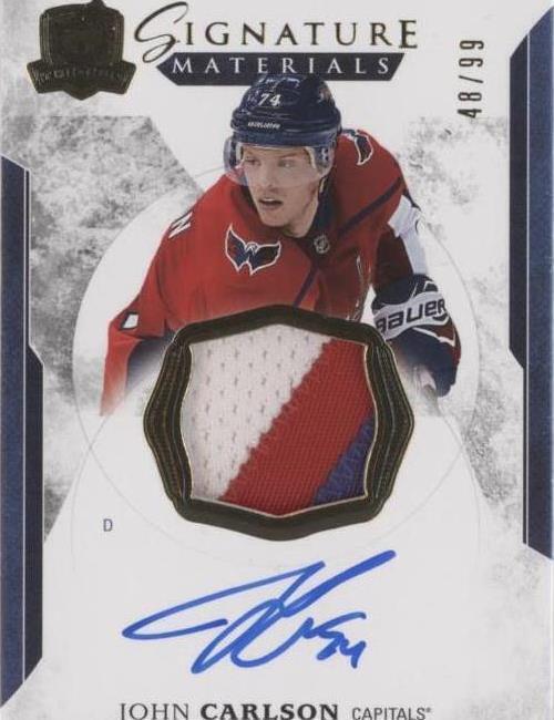 2017-18 Upper Deck The Cup - Signature Materials John Carlson #SP-CA ...