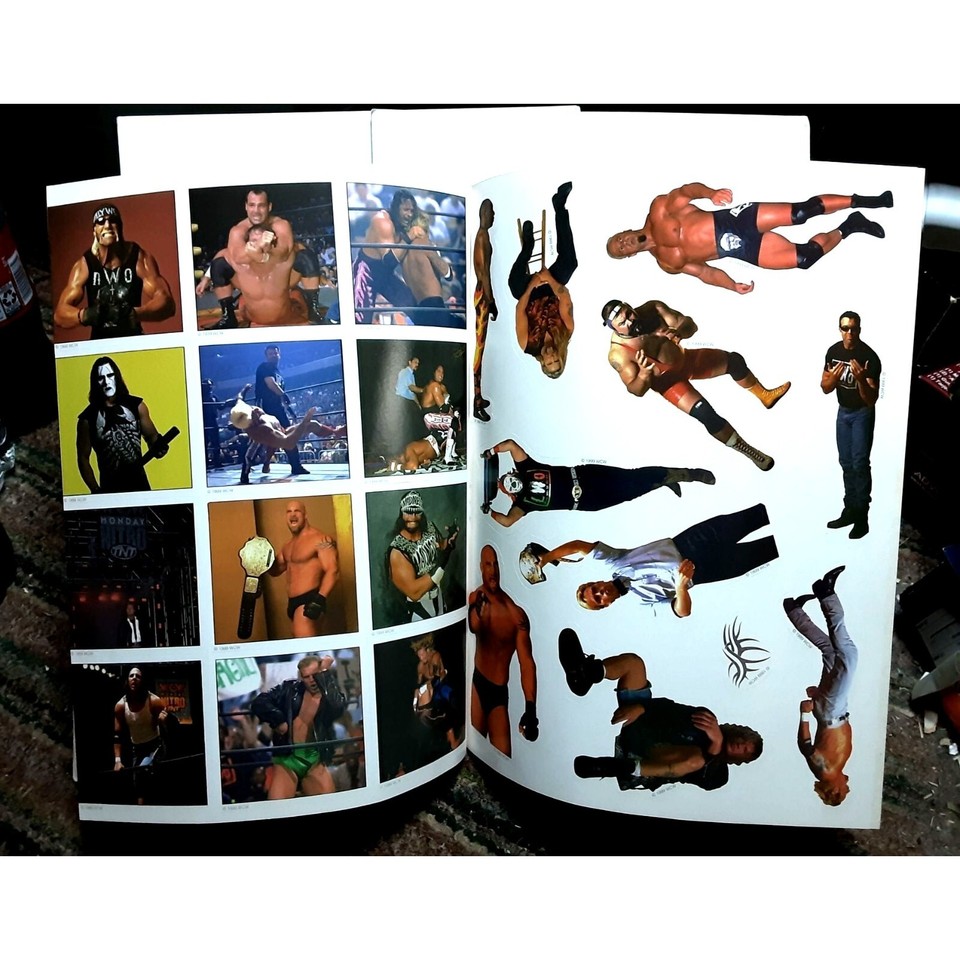 1999 WCW Super Sticker Activity Book Lex Luger Sting Hogan w stickers ...