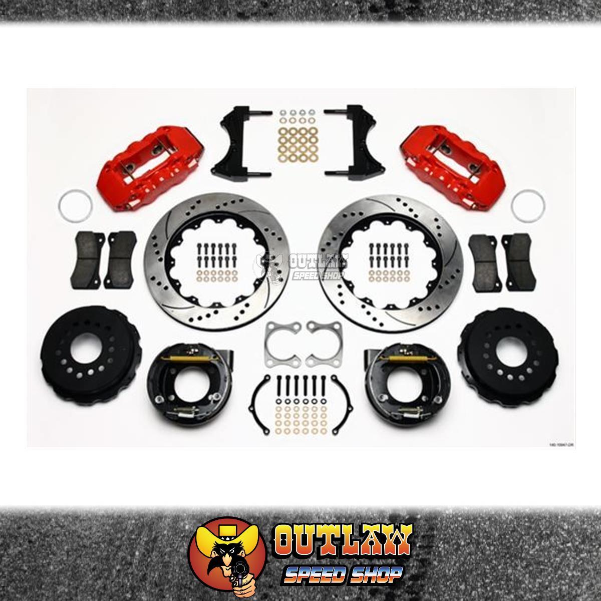 WILWOOD AERO4 BIG BRAKE REAR KIT 14" FITS FORD W/PK BRAKE RED ...