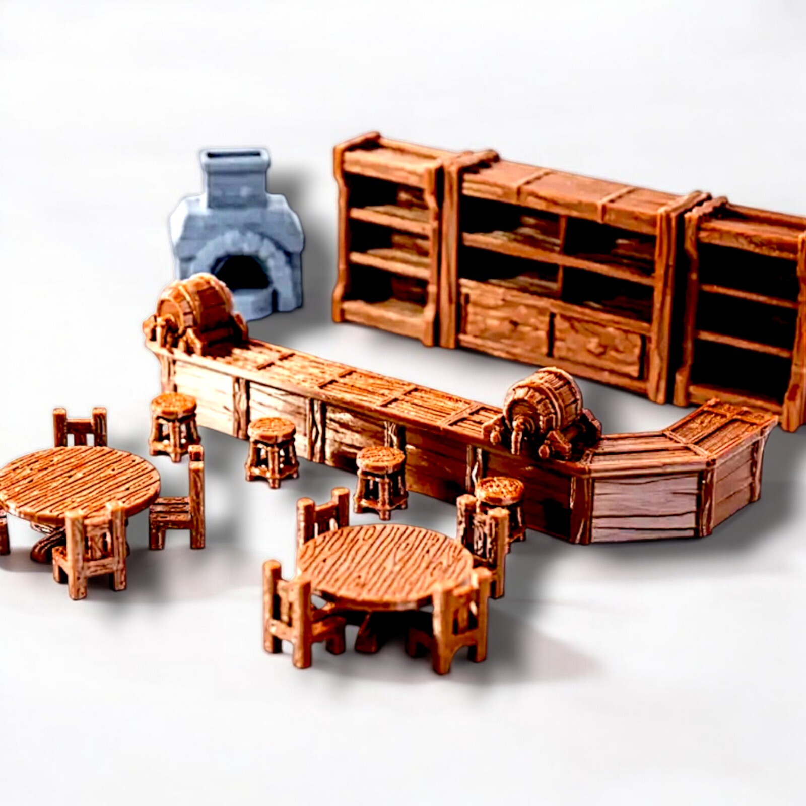 Miniature Tavern Pub Terrain DnD RPG Pathfinder Tabletop 21 Pieces 28mm ...