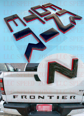 Letters Fits NISSAN FRONTIER 2022-2026Logo Tailgate Insert Black Red | eBay