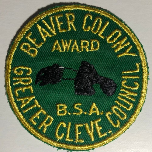 BSA Beaver Colony Award Cleveland Embroidered Patch c1970's-80's | eBay