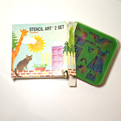 Vintage Tuppertoys Stencil Art Set w 8 Plastic Stencil Plates Childrens ...