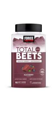Force Factor Total Beets, Beet Root Superfood Soft Chews, Acai Berry 90 ...