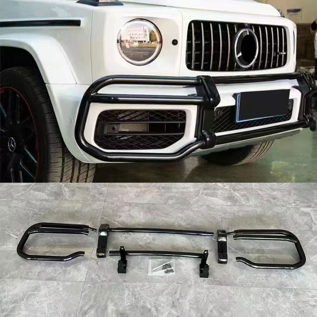 Steel Front Bumper Protector Bull Bar Guard Black Fits Benz W463 W463A ...