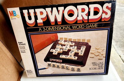 Vintage UPWORDS Board Game '83 Milton Bradley 3 Dimensional Word Game ...