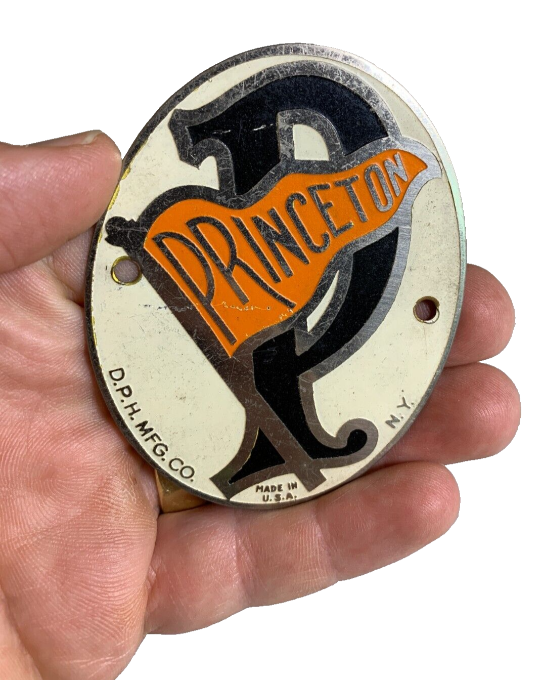 Antique PRINCETON [ University ] Bicycle Bike Head badge Headbadge ...