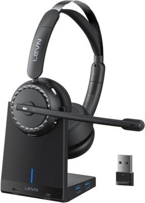 LEVN Wireless Headset, Bluetooth Headset with Microphone - used 1 week ...