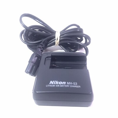 Nikon MH-53 Lithium Ion Battery Charger W/ Power cord | eBay