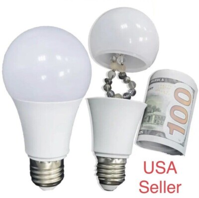 2 Pack Light Bulb Secret Compartment Safe Hollow Diversion Hidden ...
