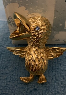 Vintage Gerry’s Bird Gold Tone Rhinestone Brooch Pin | eBay