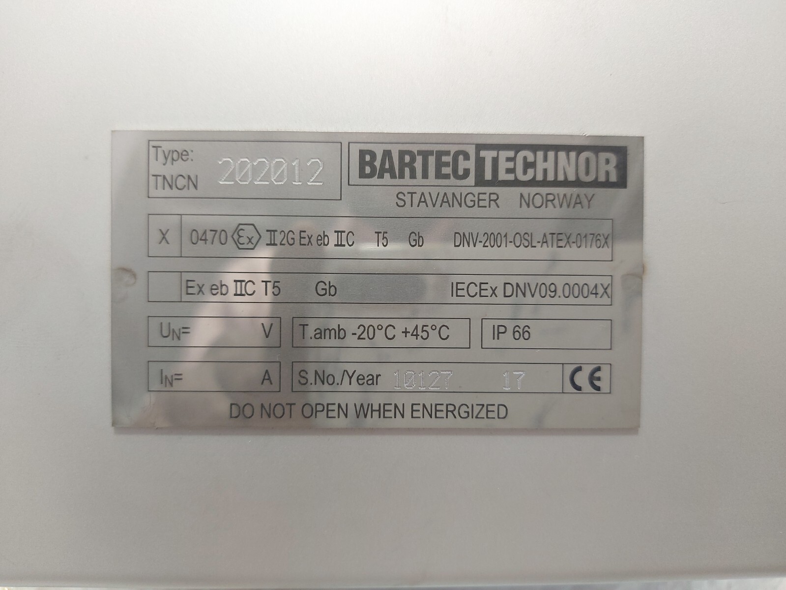 Bartec TNCN 202012 Junction Box DNV-2001-OSL-ATEX-0176X | eBay