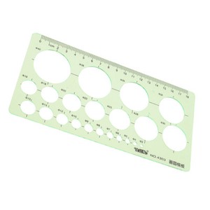 2mm-40mm Circles Template Drawing Ruler Stencil Student Math Measuring ...