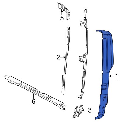 For Ram ProMaster 1500 2014-2024 Ram 68606714AA Right Body D-Pillar | eBay