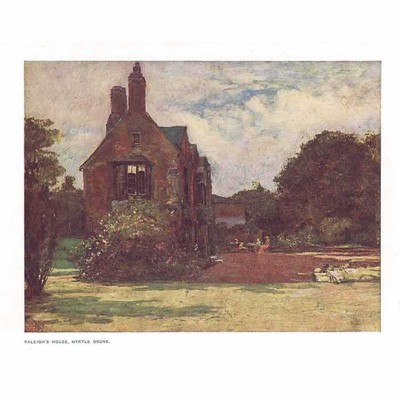 IRELAND Raleigh's House Myrtle Grove - Antique Print 1914 | eBay