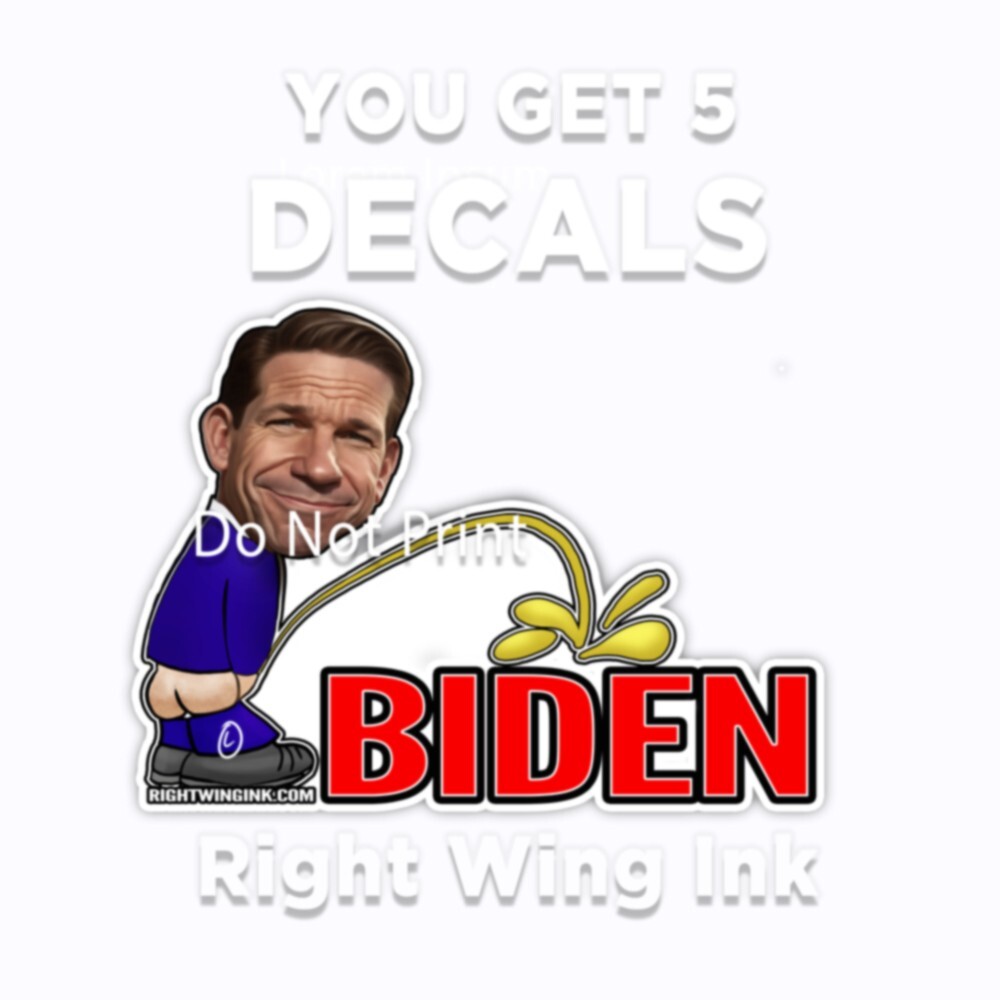 DESANTIS Peeing on BIDEN Vinyl Car Window 2024 Bumper Sticker Funny 2 ...