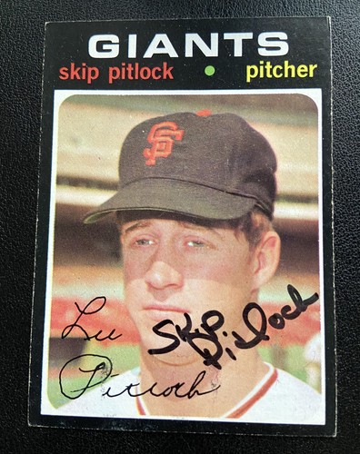 1971 Topps #19 Skip Pitlock Signed Autographed Rookie Card RC | eBay