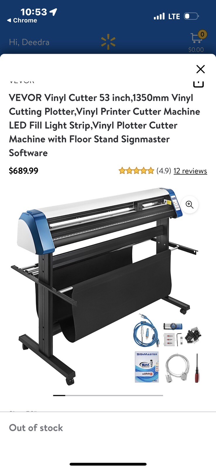 VEVOR 53in Vinyl Cutter Plotter Machine Sign Cutting Optical Eye ...