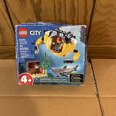Lego 60263 City Ocean Mini-Submarine 41 Pcs Playset Retired New DAMAGED ...