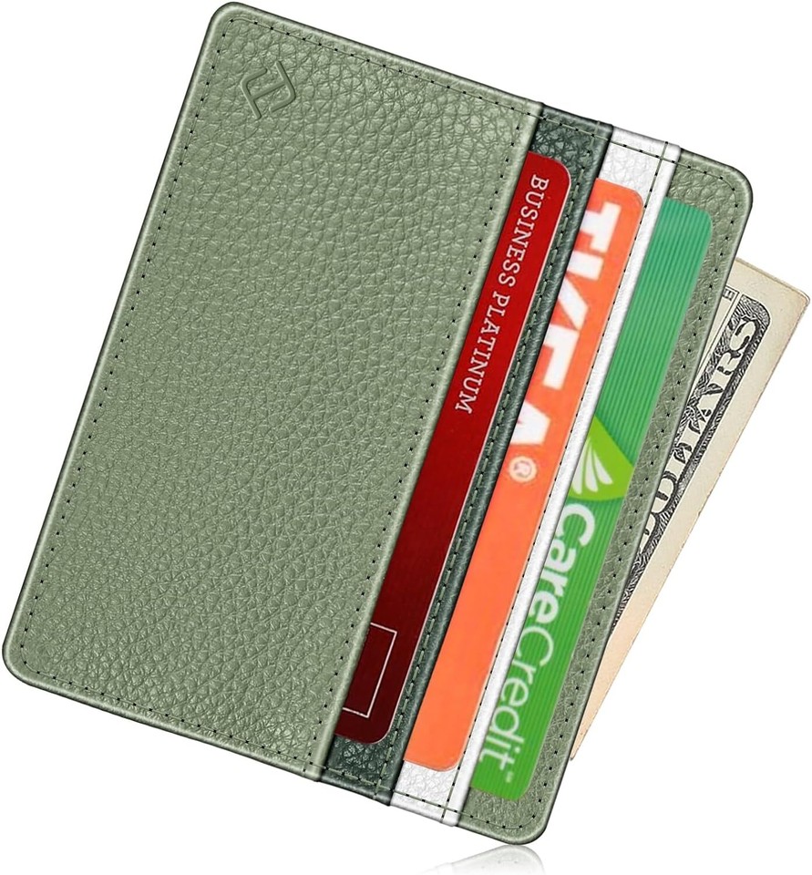 Credit Card Holder Case Sleeve with ID Window [RFID Blocking] Leather ...