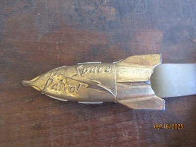 VTG 1951 SPACE PATROL Belt Buckle w/Belt - Ralston Premium Toy Rocket ...