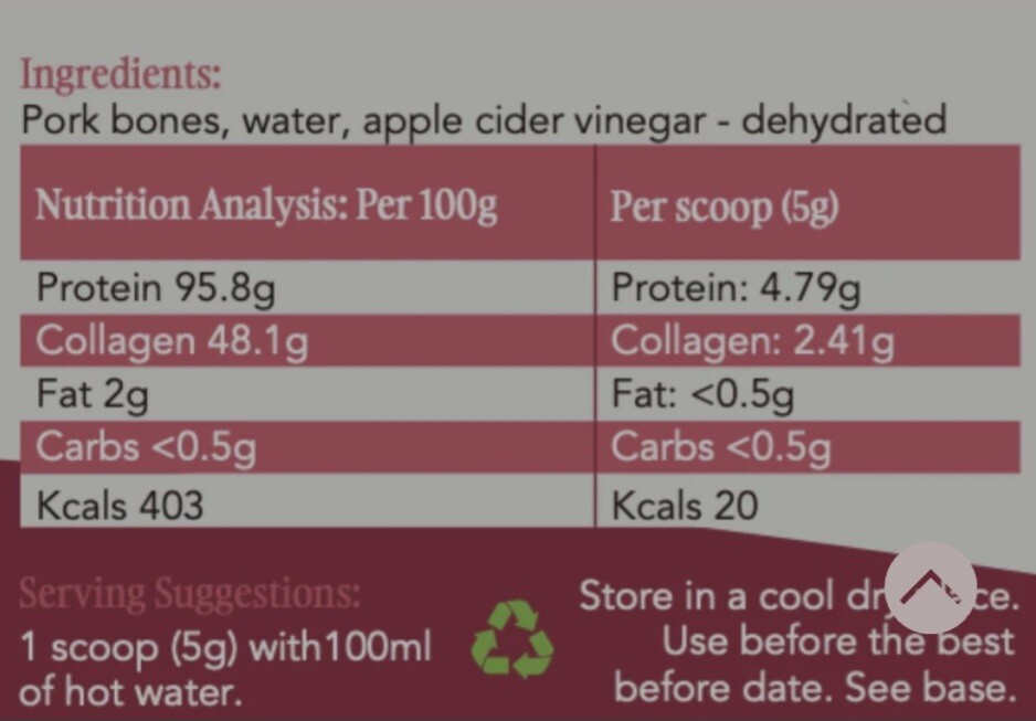 BRITISH BROTH COMPANY PORK BONE PROTEIN POWDER 120G | eBay UK