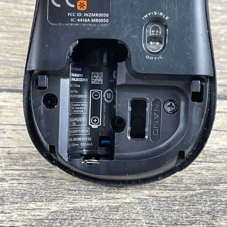 Logitech M310 Black & Blue Wireless Scroll USB Receiver Wheel Laser ...