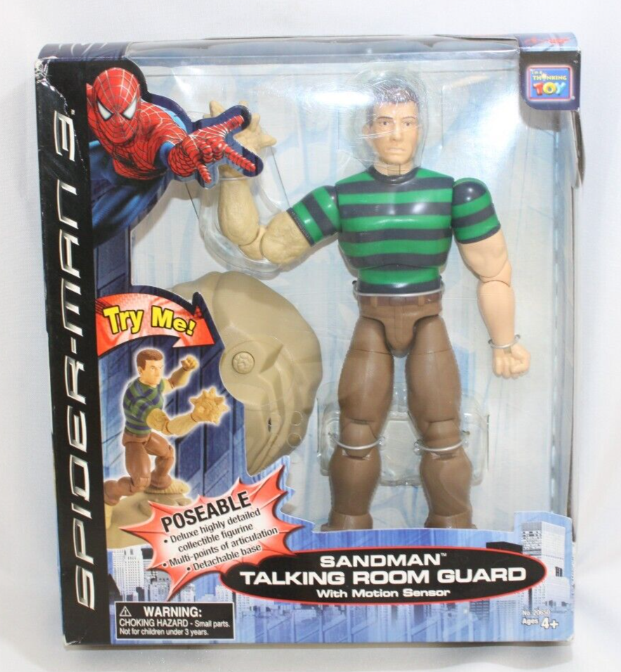 Spider-man 3 Sandman Talking Room Guard Poseable Working Sound Figure ...