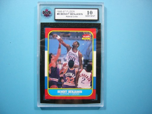 1986 1986/87 FLEER NBA BASKETBALL CARD #8 BENOIT BENJAMIN ROOKIE KSA 10 ...