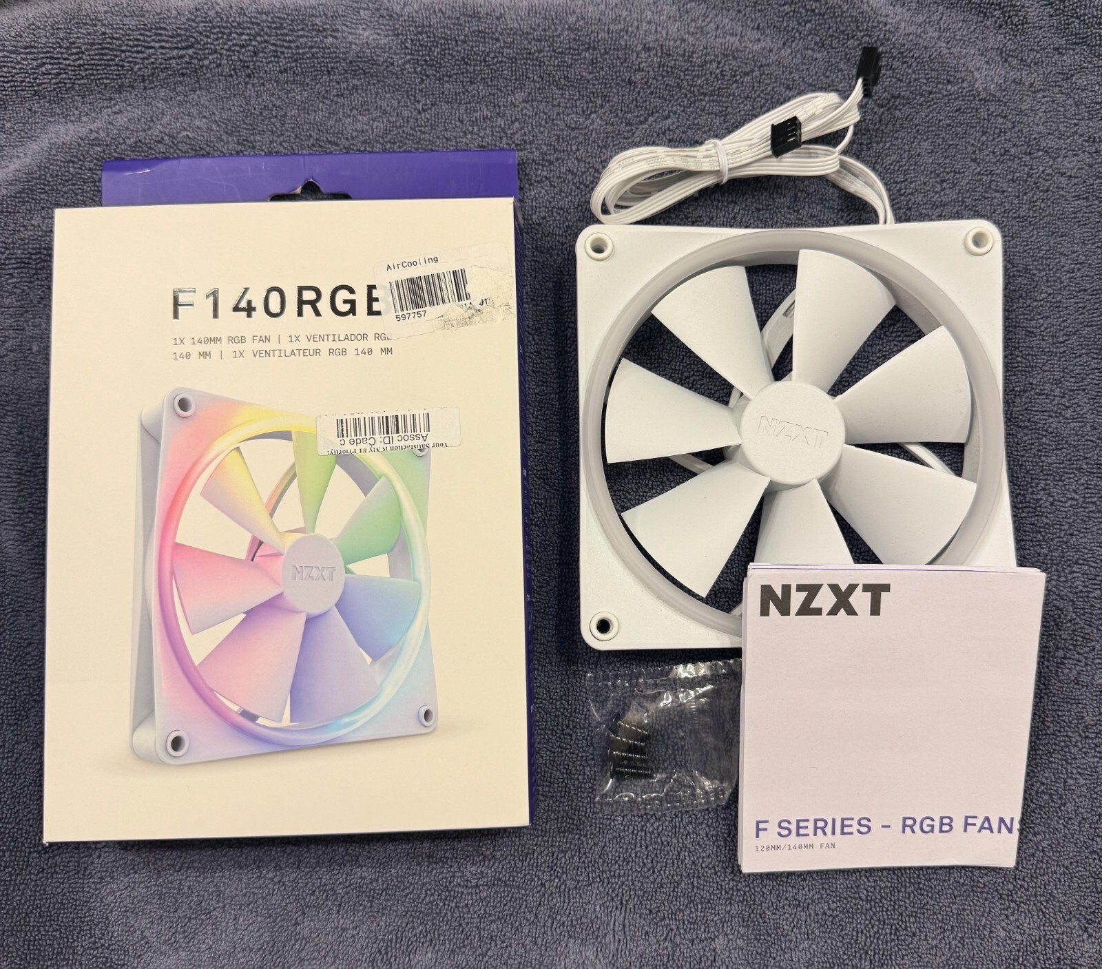 NZXT F140 RGB 140mm Case Fan - Matte White