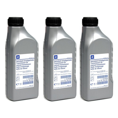 3x 1 Liter ORIGINAL Opel Schaltgetriebeöl ÖL SAE E80 SAE 75W-85 BOT 402 ...