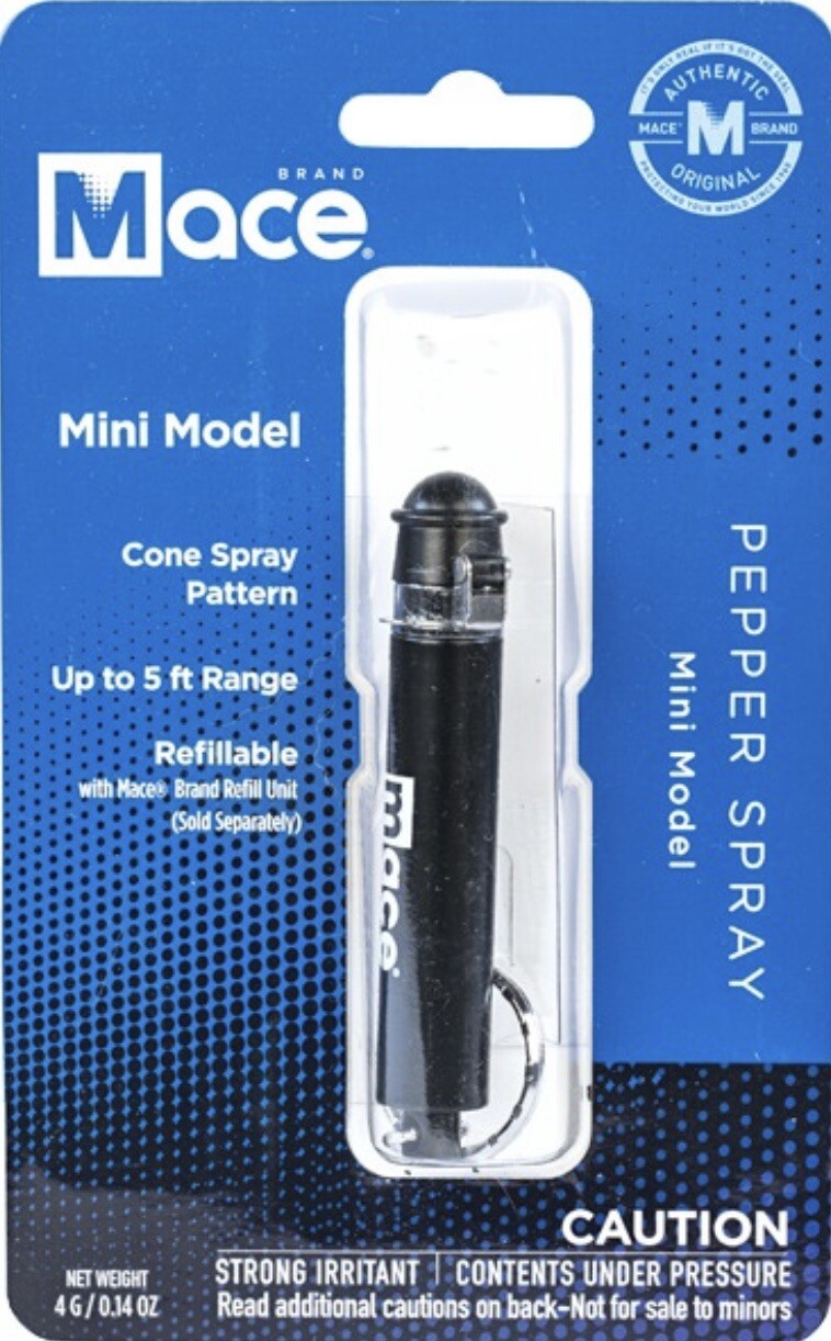 Mace MINI BLACK 10%OC Keychain Pepper Spray Keyring POLICE Security ...