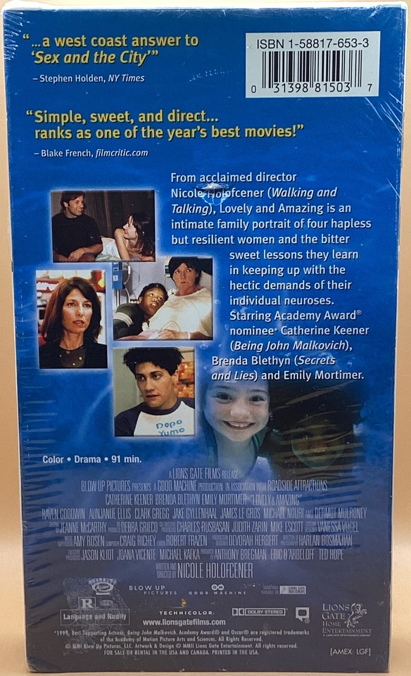 Lovely & Amazing VHS 2001 Jake Gyllenhaal **SEALED PRE-VIEWED ...