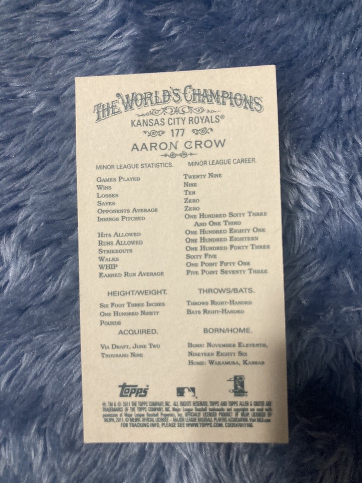 2011 Topps Allen and Ginter Mini A and G Back Baseball Card #177 Aaron ...